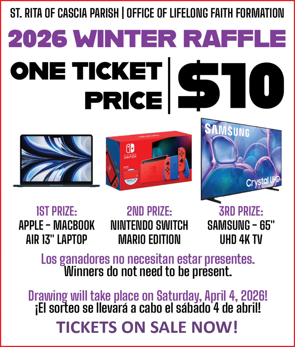 2026 Winter Raffle | St. Rita of Cascia